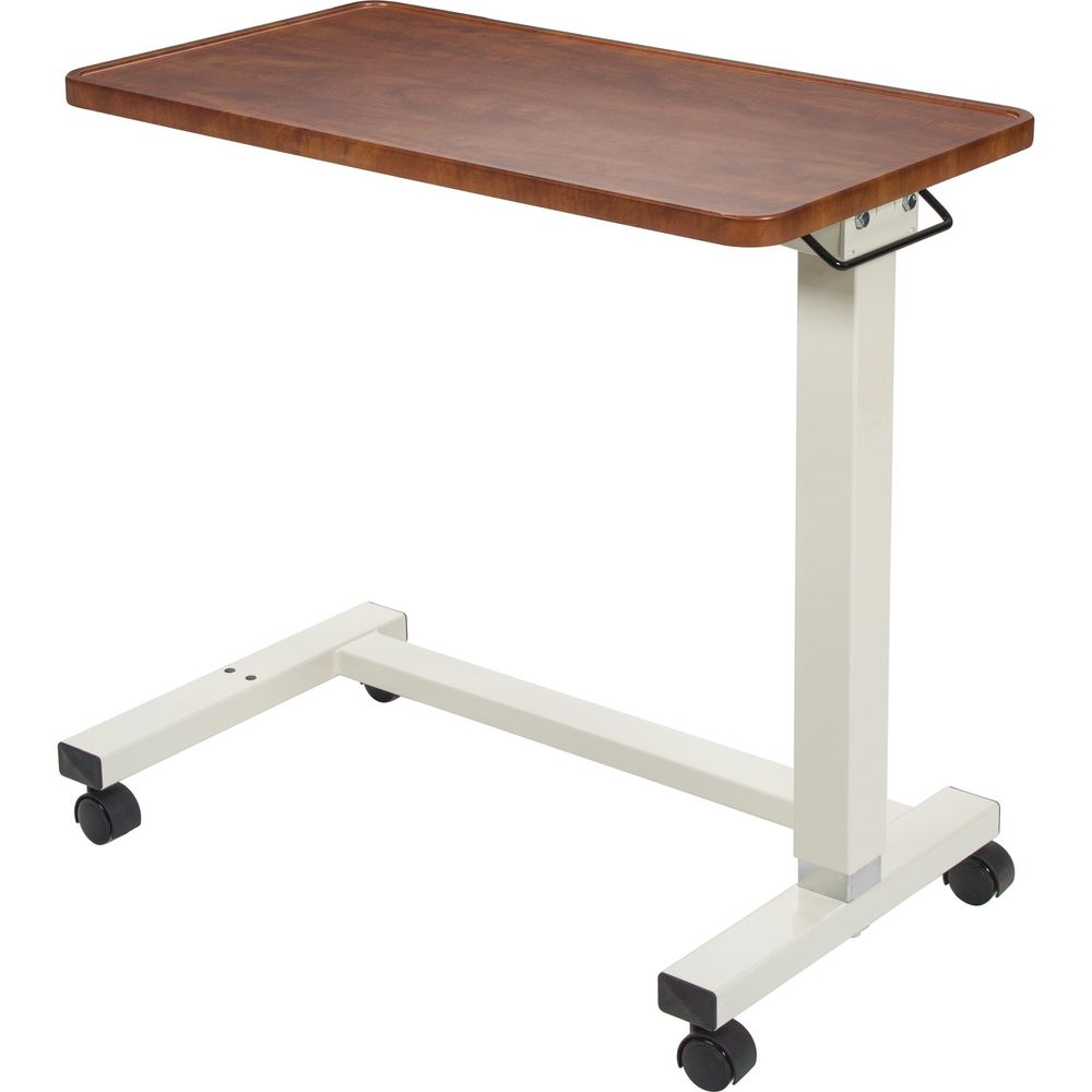 4528 Overbed Table Large Automatic Lift with Opal Powder Coated U Base ...
