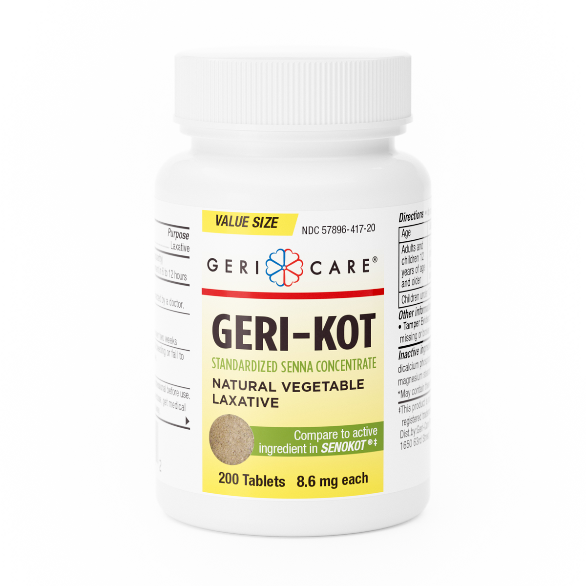 GeriCare Geri-Kot Senna Tablet 8.6 mg – Supplyline Medical