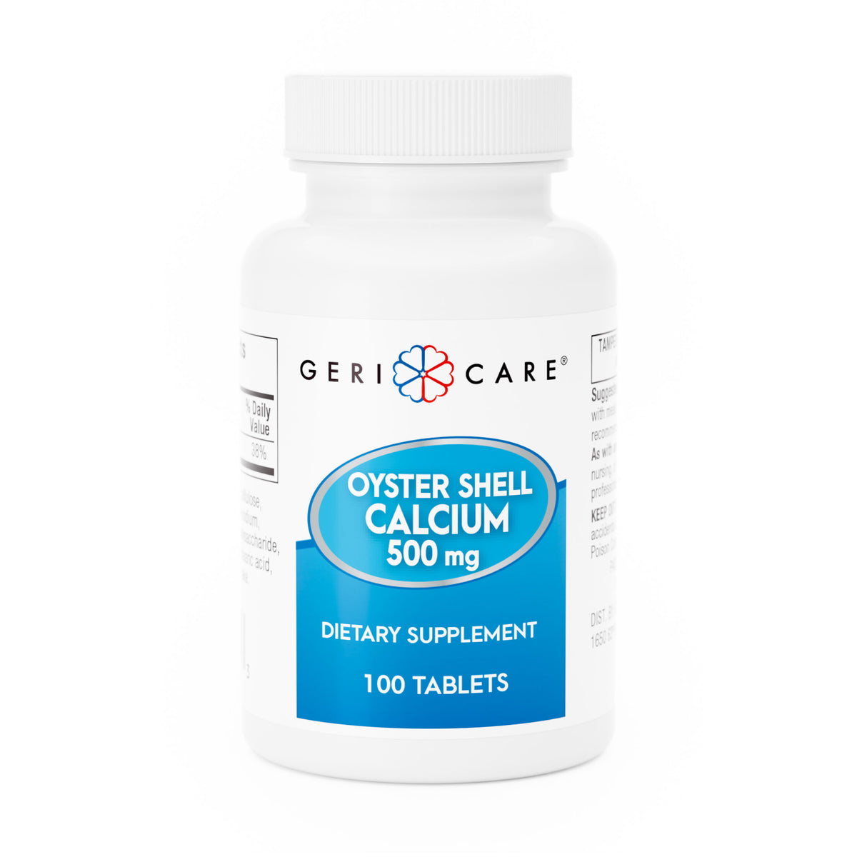 GeriCare Oyster Shell Calcium Tablet 500 mg, 100 count – Supplyline Medical
