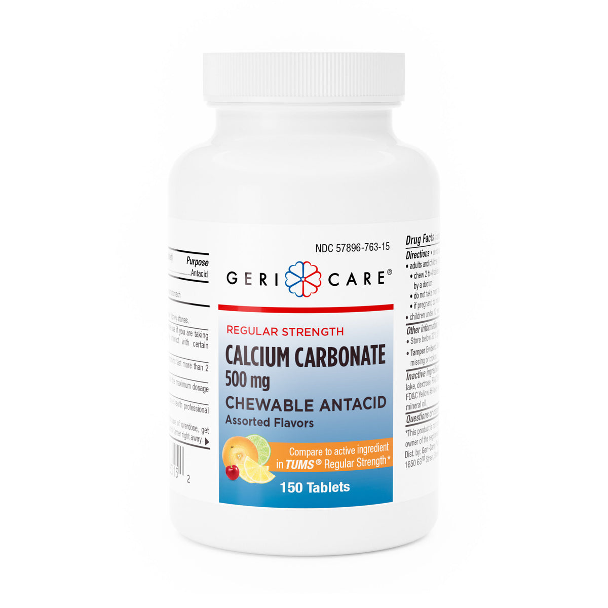 GeriCare Chewable Calcium Carbonate Tablets 500 mg, 150 count ...