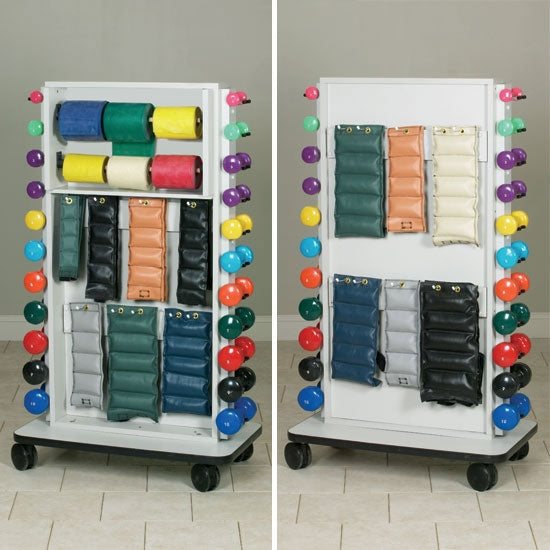 Mobile Cuff Weight/Dumbbell and Band Rack – Supplyline Medical
