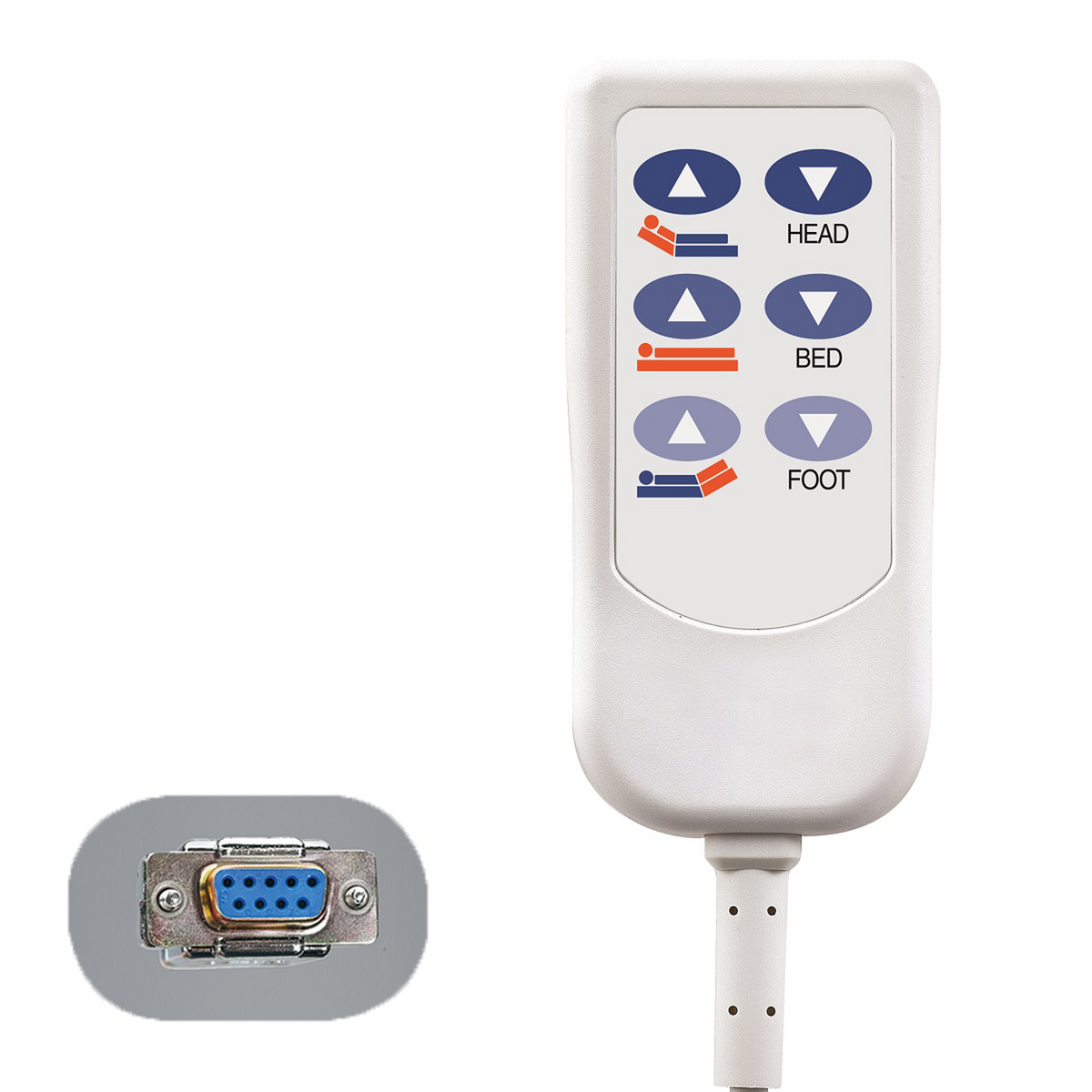 Crest HD2 Bed Control for Invacare 6 Butoon 9 Pin 8 feet – Supplyline ...