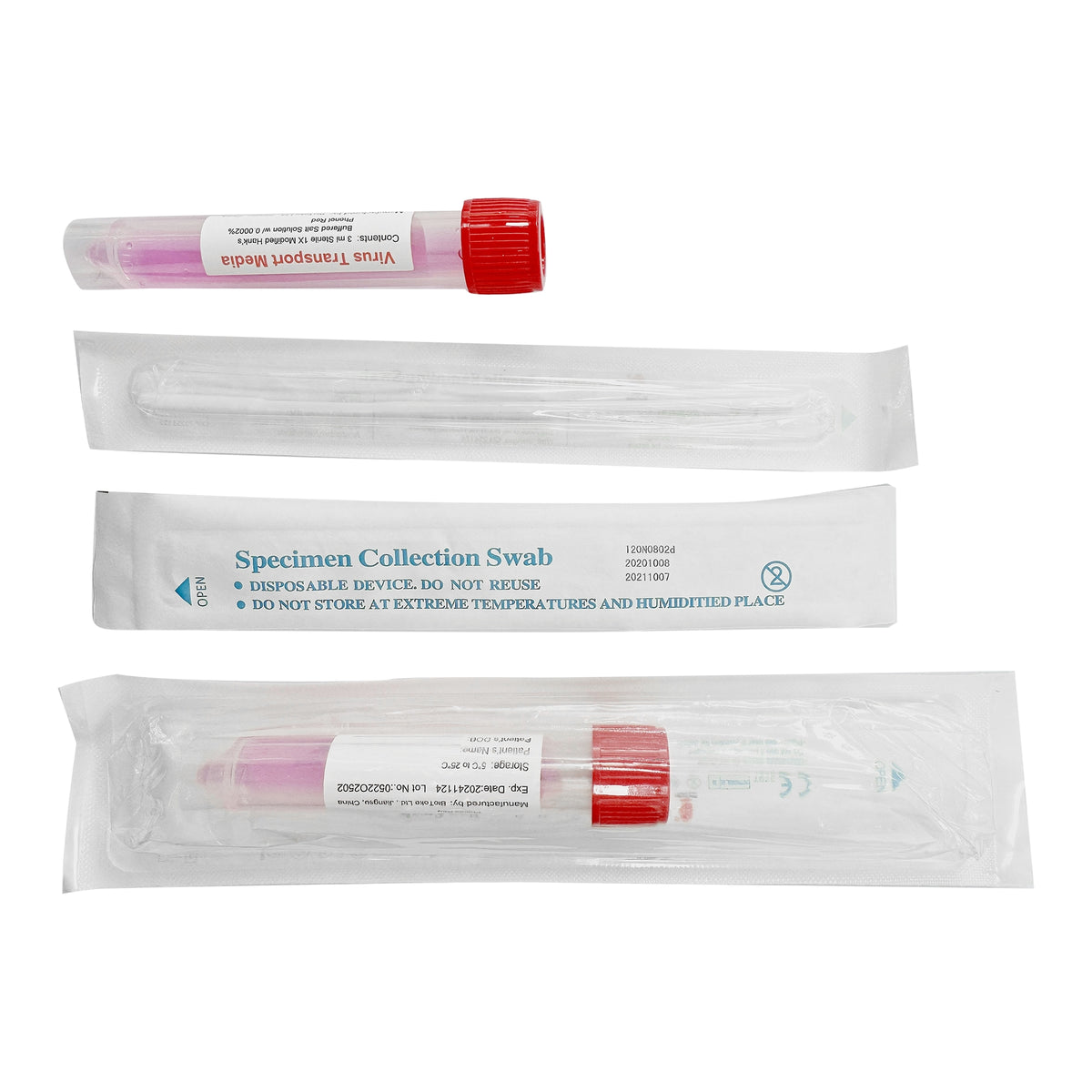 Nasopharyngeal Collection and Transport System Sterile Translucent ...